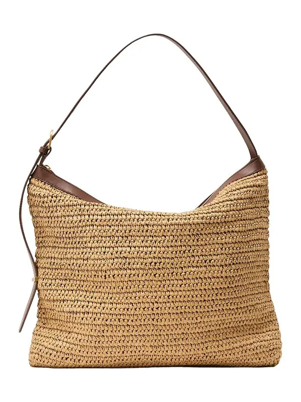 REISS Raffia-effect Tote Bag - Natural