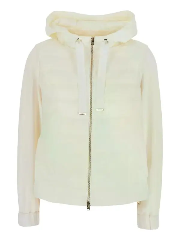 Herno Hooded Zip Puffer Jacket - White