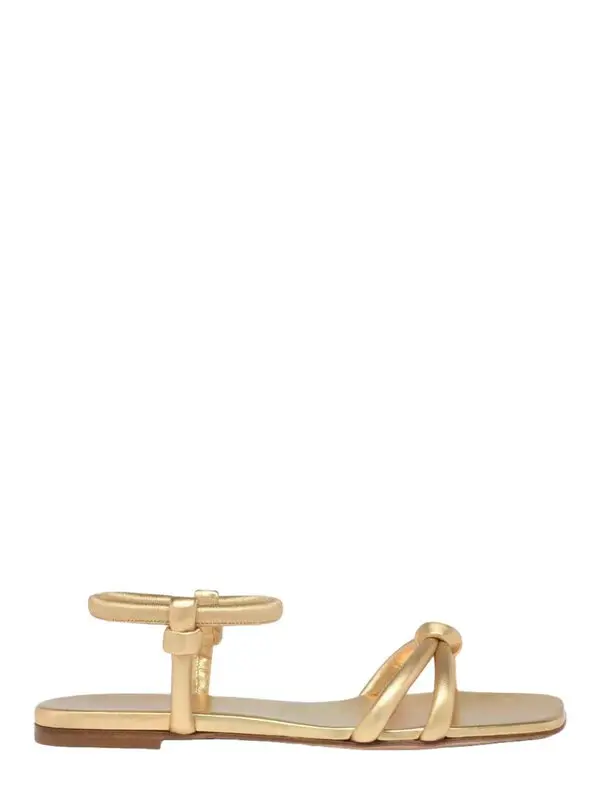 GIANVITO ROSSI Knotted Flat Sandals - Gold