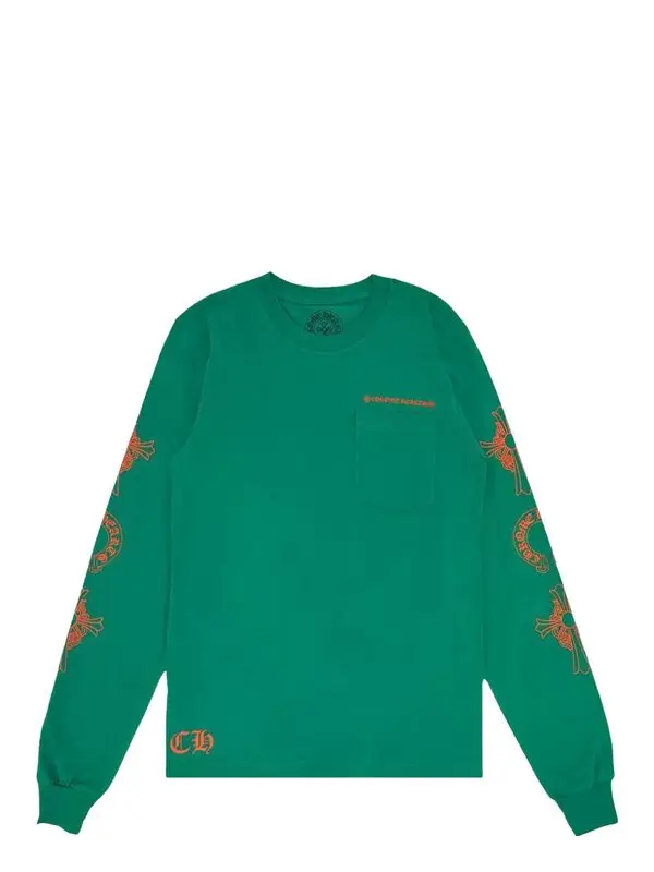Chrome Hearts Logo-embroidered Long-sleeve T-shirt - Green