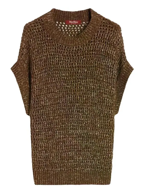 Max Mara Openwork Top - Brown
