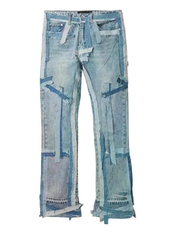 WHO DECIDES WAR Exposure Patchwork Jeans - Blue