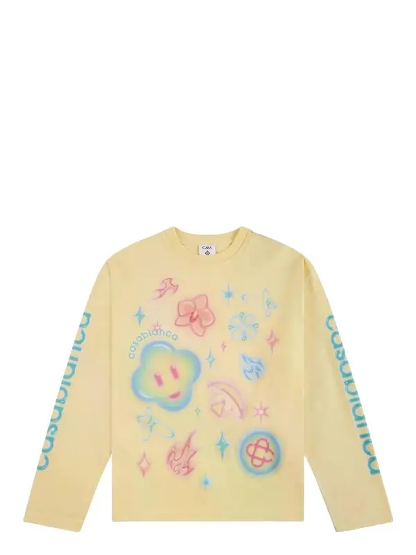 Casablanca Airbrush Icons Long-sleeve T-shirt - Neutrals
