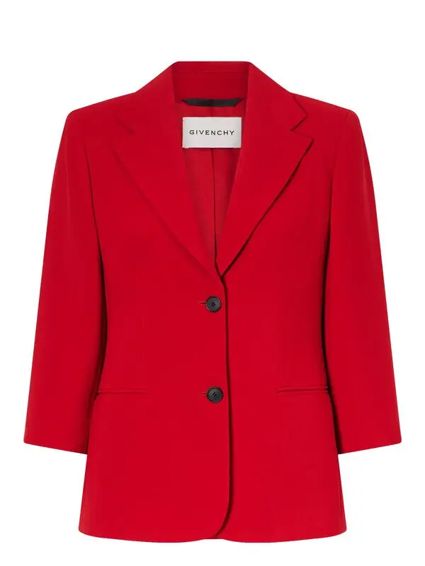 Givenchy Crepe-cady Single-breasted Blazer - Red