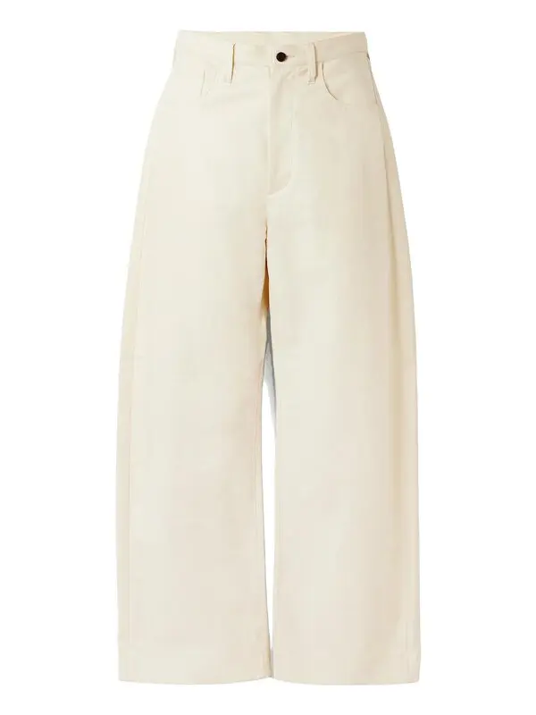 SSSTEIN High-rise Wide-leg Jeans - Cream