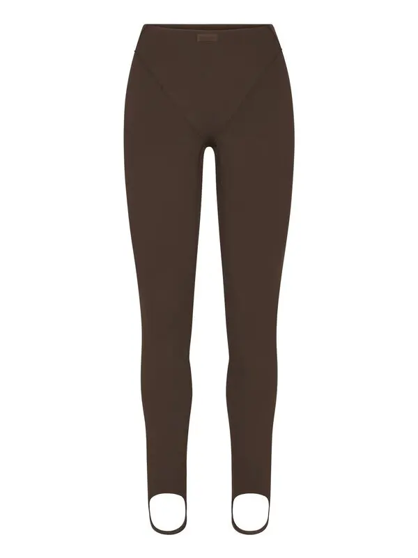SKIMS V Line Stirrup Legging | Deep Neutral | | Nike Matte - Dark Sepia