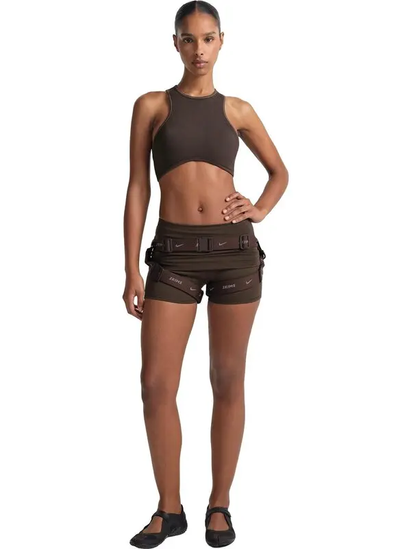 SKIMS Racer Front Bra Phoenix | Deep Neutral | | Nike Ribbed Seamless - Phoenix/truffle