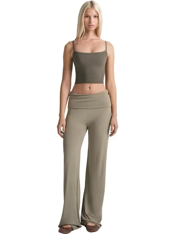 SKIMS Ribbed Seamless Cami Top - Dusty Oakmoss
