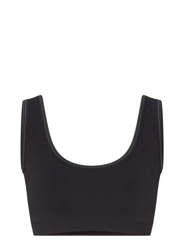 SKIMS Scoop Bra Obsidian | Black | | Nike Ribbed Seamless - Obsidian/armor