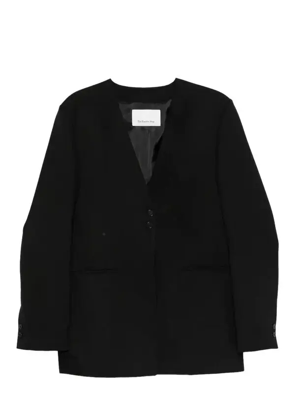 THE FRANKIE SHOP Collarless Blazer - Black