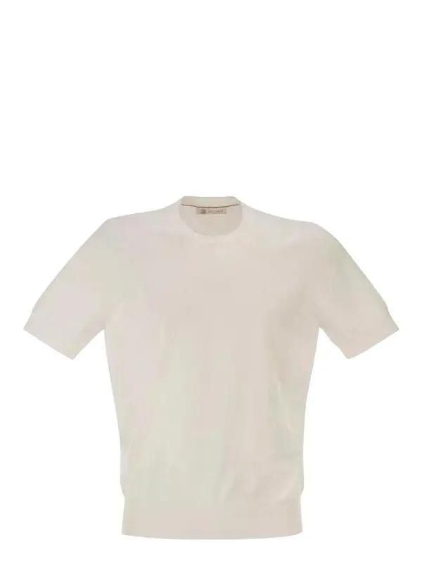 Brunello Cucinelli Ribbed Short-sleeve T-shirt - White