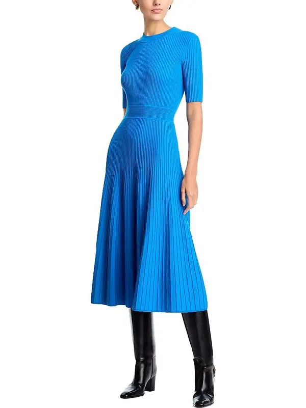 Elie Tahari The Kaya Sweater Dress - Cosmic Blue