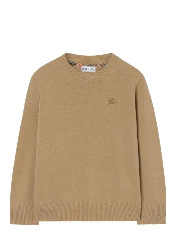 Burberry Cashmere Crew-neck Sweater - Flax Beige