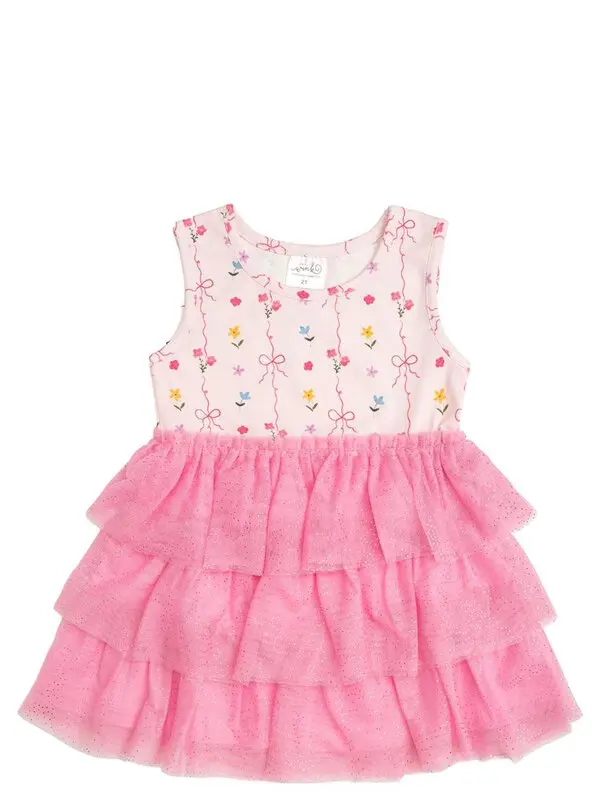 SWEET WINK Floral Tank Tutu Dress - Pink