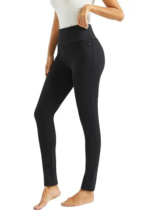 Betabrand Power Down Dress Pant Yoga Pant Skinny Leg - Black
