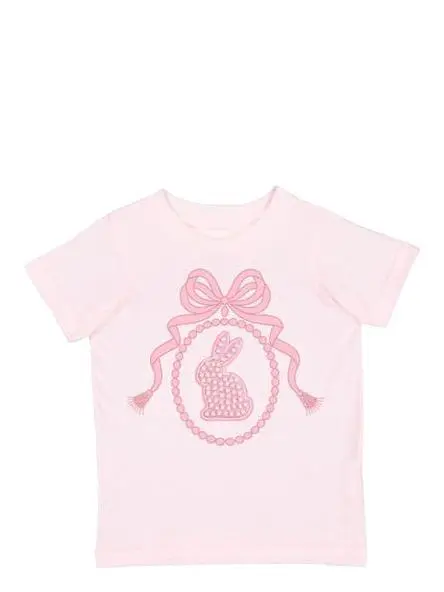 SWEET WINK Bunny Locket Short Sleeve T-shirt - Ballet Pink