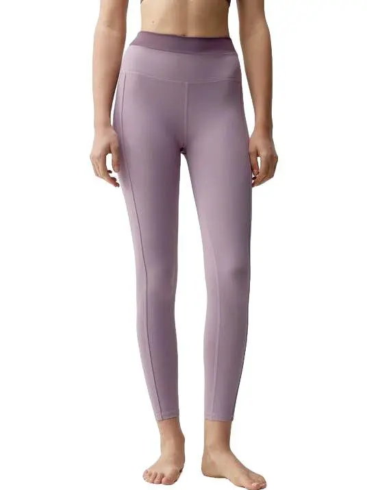 BORN LIVING YOGA Fiorella Performance Medium Rise Sport Legging - Light Orchid/amatista