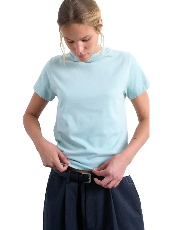 Topshop Boxy Cotton T-shirt - Medium Blue