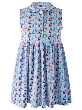 RACHEL RILEY Sailboat Jersey Dress - Blue