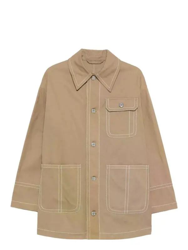 AMI Paris Topstitching Jacket - Neutrals