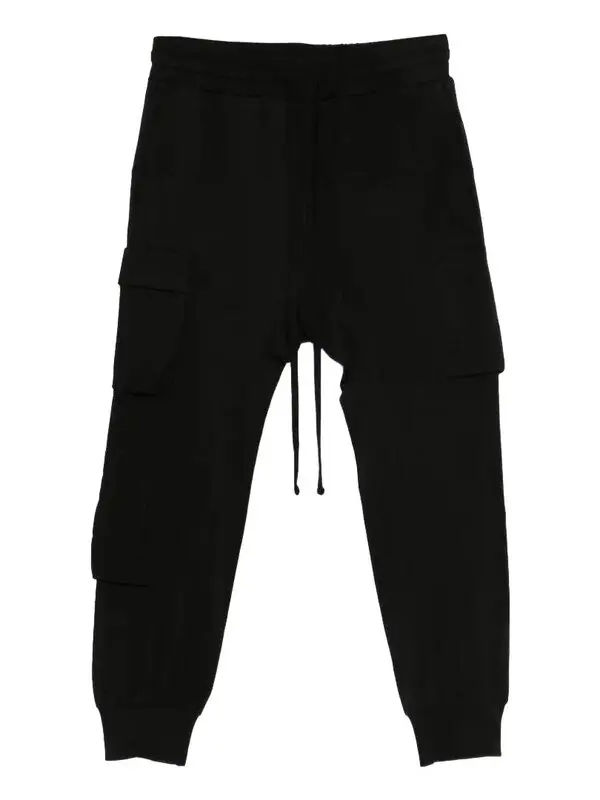 THOM KROM Cargo Drawstring Trousers - Black