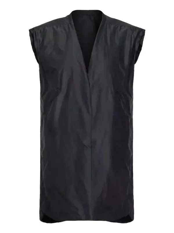 Rick Owens Sleeveless V-neck Jacket - Black