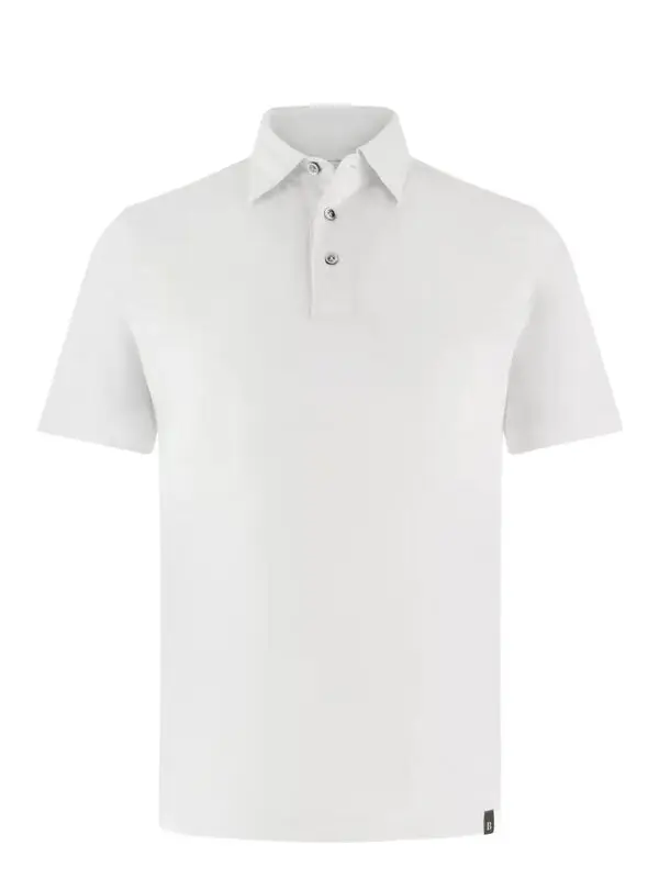 Boggi Milano Branded-button Short-sleeve Polo Shirt - White