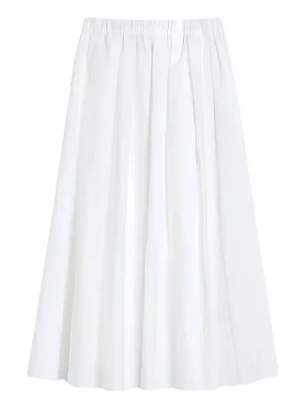 Max Mara Scalloped A-line Cotton Skirt - White