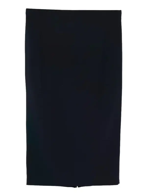 Marina Rinaldi Zipped Slit Pencil Skirt - Black