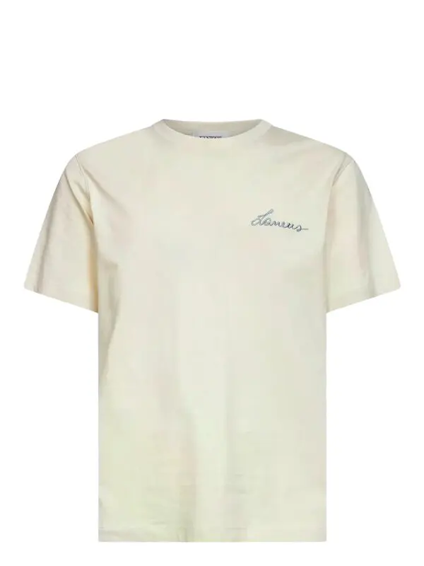 LANEUS Printed T-shirt - Neutrals