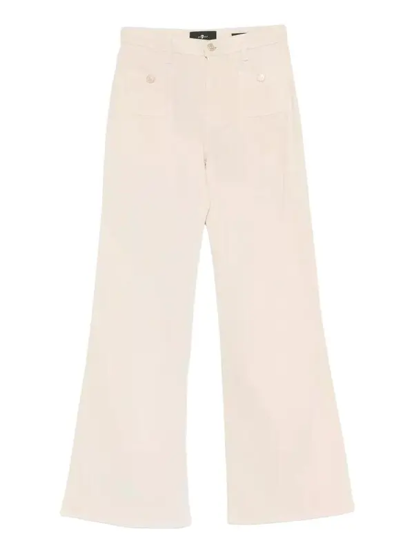 7 For All Mankind Patch-pocket Flared Jeans - Neutrals