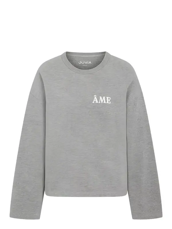 JUVIA Boxy Fleece Pullover - Grey