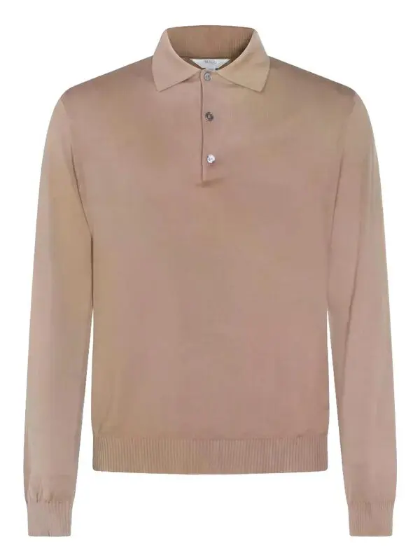 Malo Long-sleeve Polo Shirt - Brown