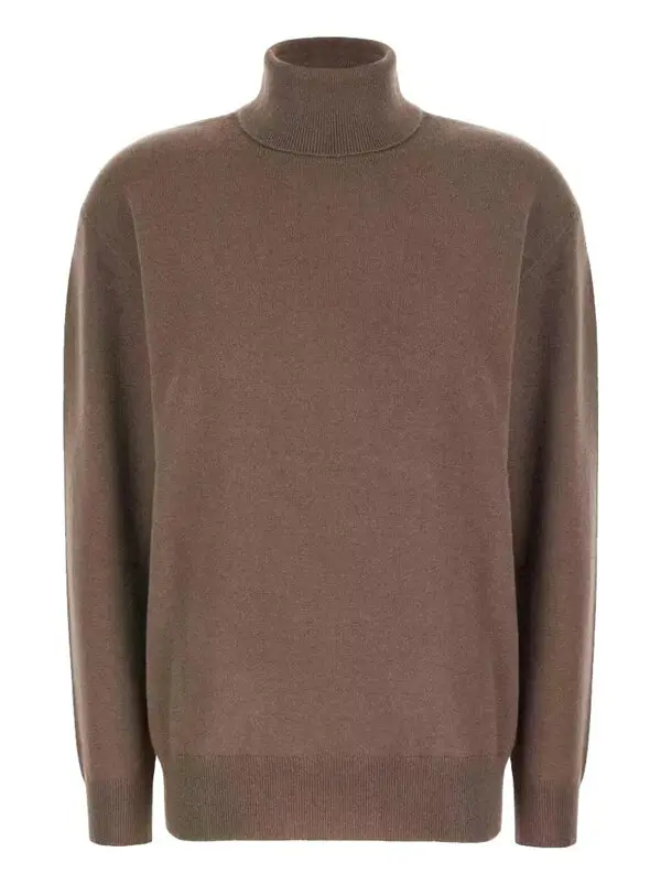 Brunello Cucinelli Turtleneck Wool Sweater - Brown