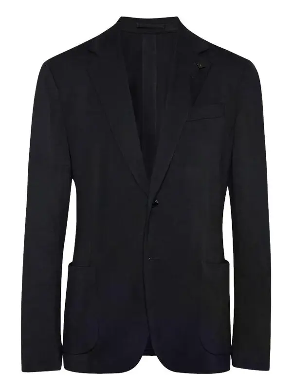 LARDINI Pocket Wool Jacket - Blue
