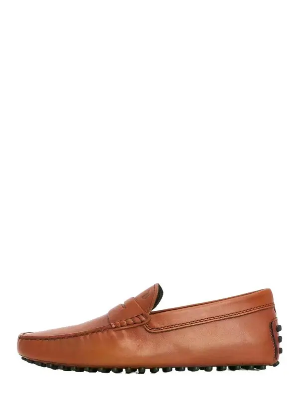 TOD'S Penny Stitched Loafers - Brown