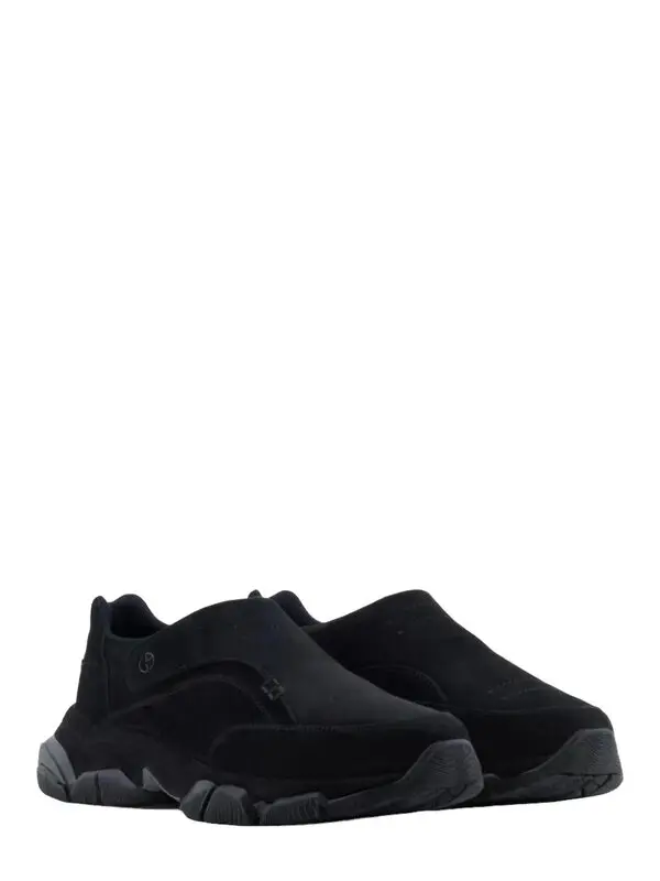 Giorgio Armani Suede Slip-on Sneakers - Black