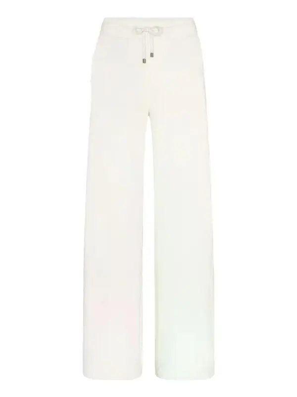 JUVIA Elenia Fleece Pleated Wide-leg Trousers - Neutrals