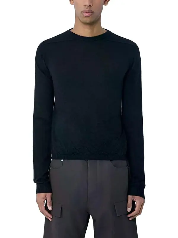Rick Owens Ribbed Crew-neck Sweater - Black