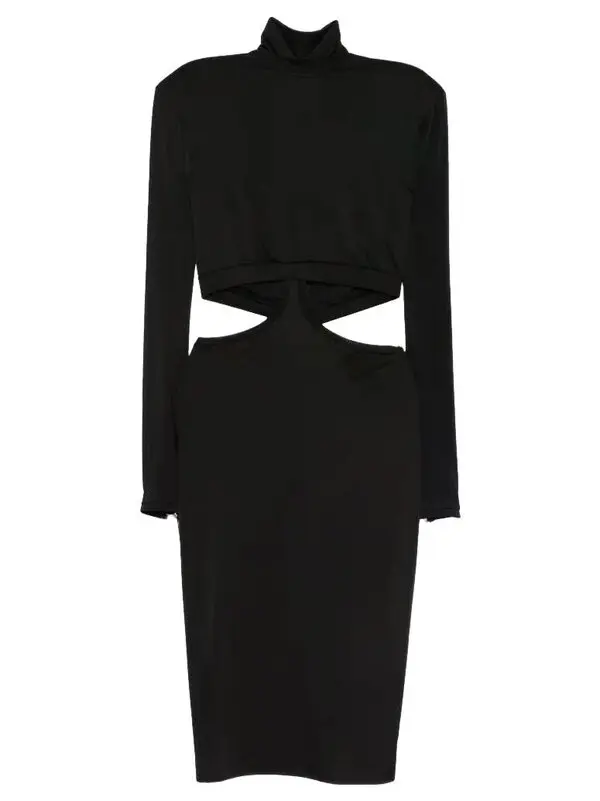 MITILIANE COUTURE Cut-out Zip-fastening Midi Dress - Black