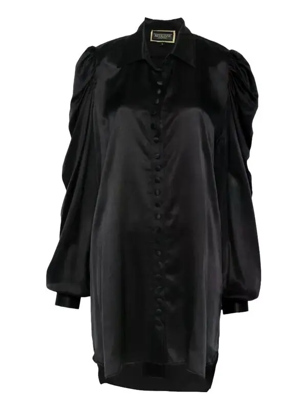 MITILIANE COUTURE Oversized Silk Shirt - Black