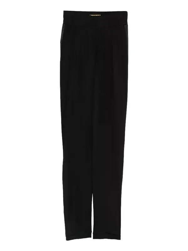 MITILIANE COUTURE Leather Side Stripe Trousers - Black