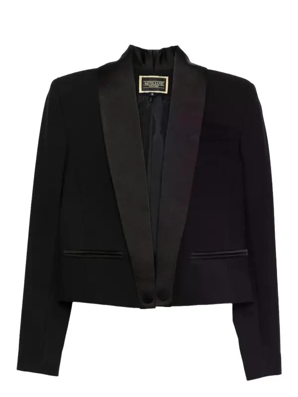 MITILIANE COUTURE Tuxedo Short Jacket - Black