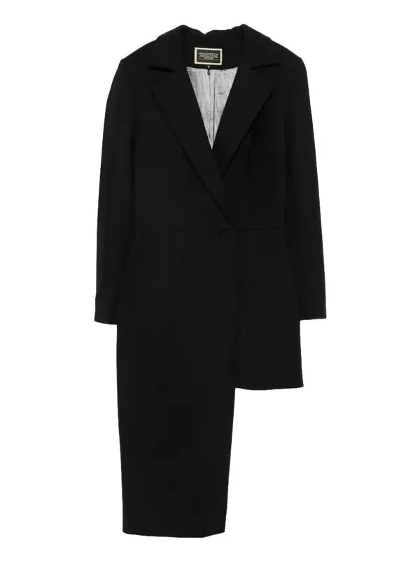 MITILIANE COUTURE Asymmetric Tuxedo Jacket - Black