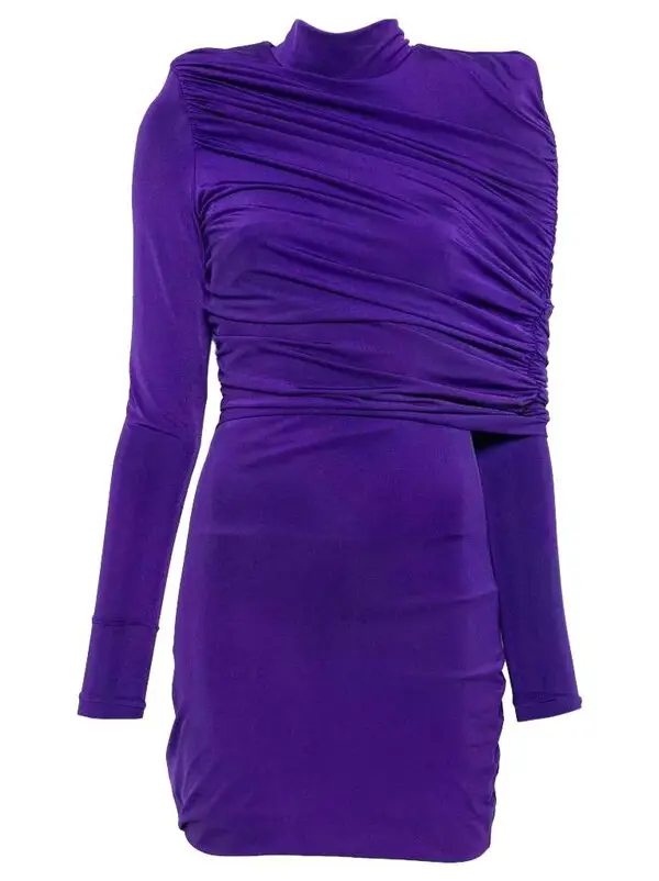 MITILIANE COUTURE Draped Mini Dress - Purple