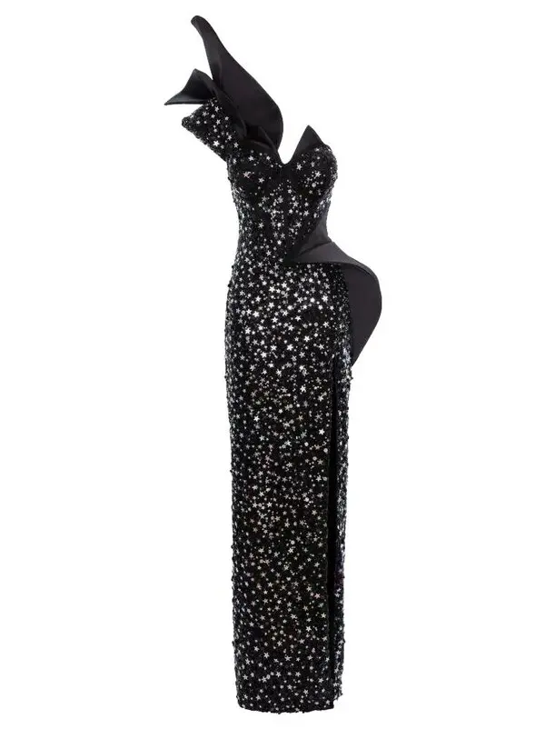 MITILIANE COUTURE Stella Sequins Maxi Dress - Black