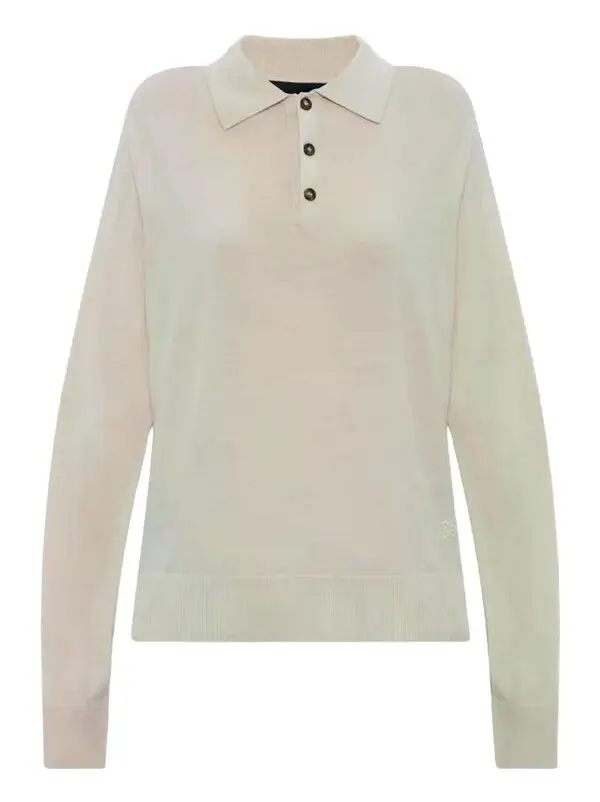 Dsquared2 Buttoned Polo Top - Neutrals
