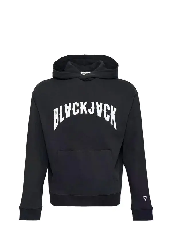 BLACKJACK Long-sleeve Logo Hoodie - Black