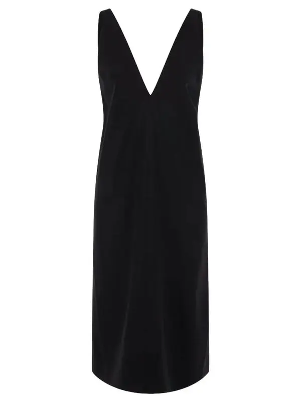 Co V-neck Sleeveless Dress - Black