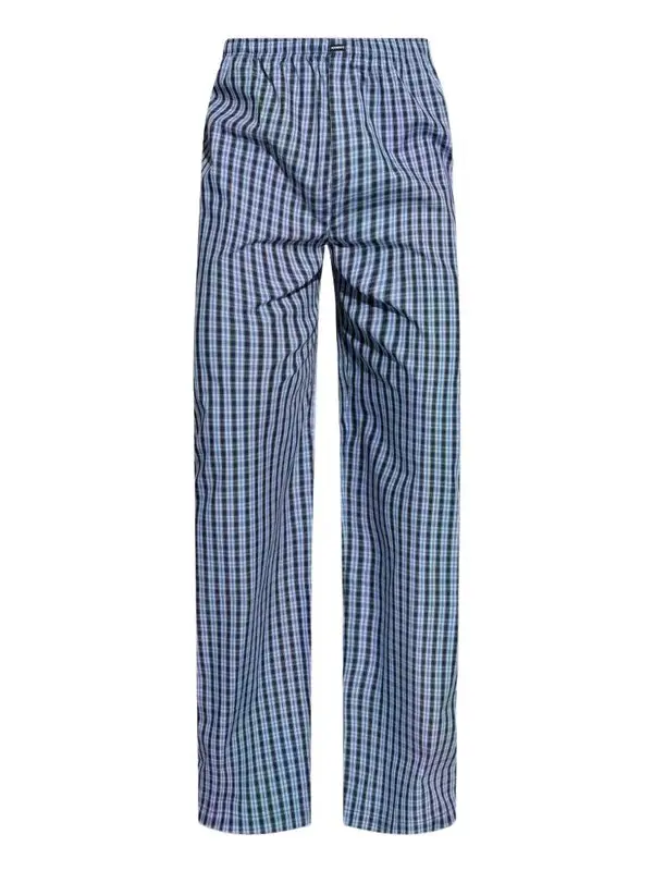 Vetements Check-pattern Trousers - Blue